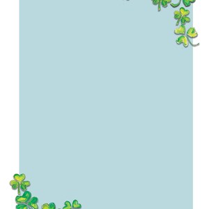 Watercolor Shamrock Wreath Clip Art Border, Clover Frames for Social ...