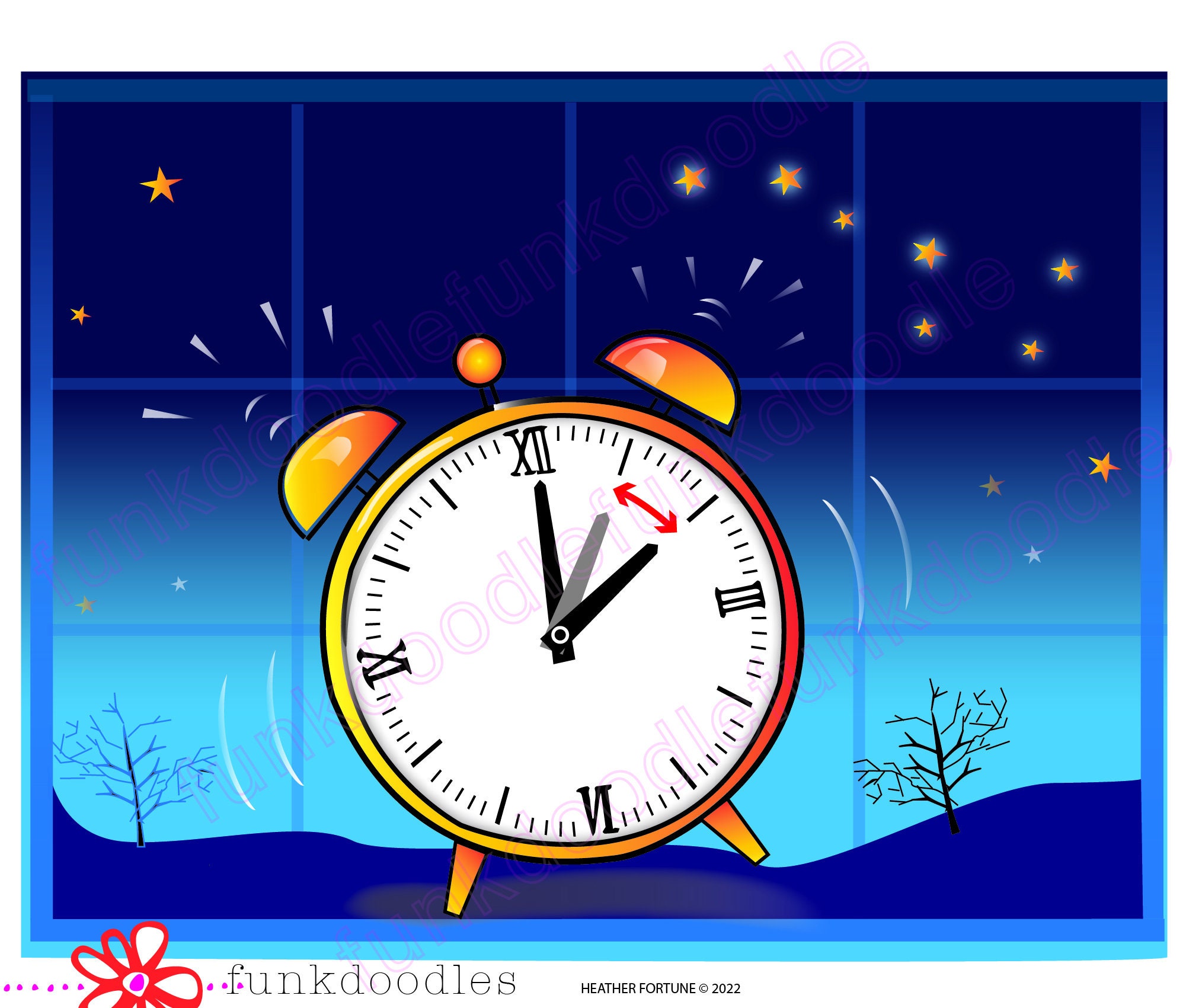 Daylight Saving Time Change Clip Art Kit; Fall Back DST; Extra Hour of ...
