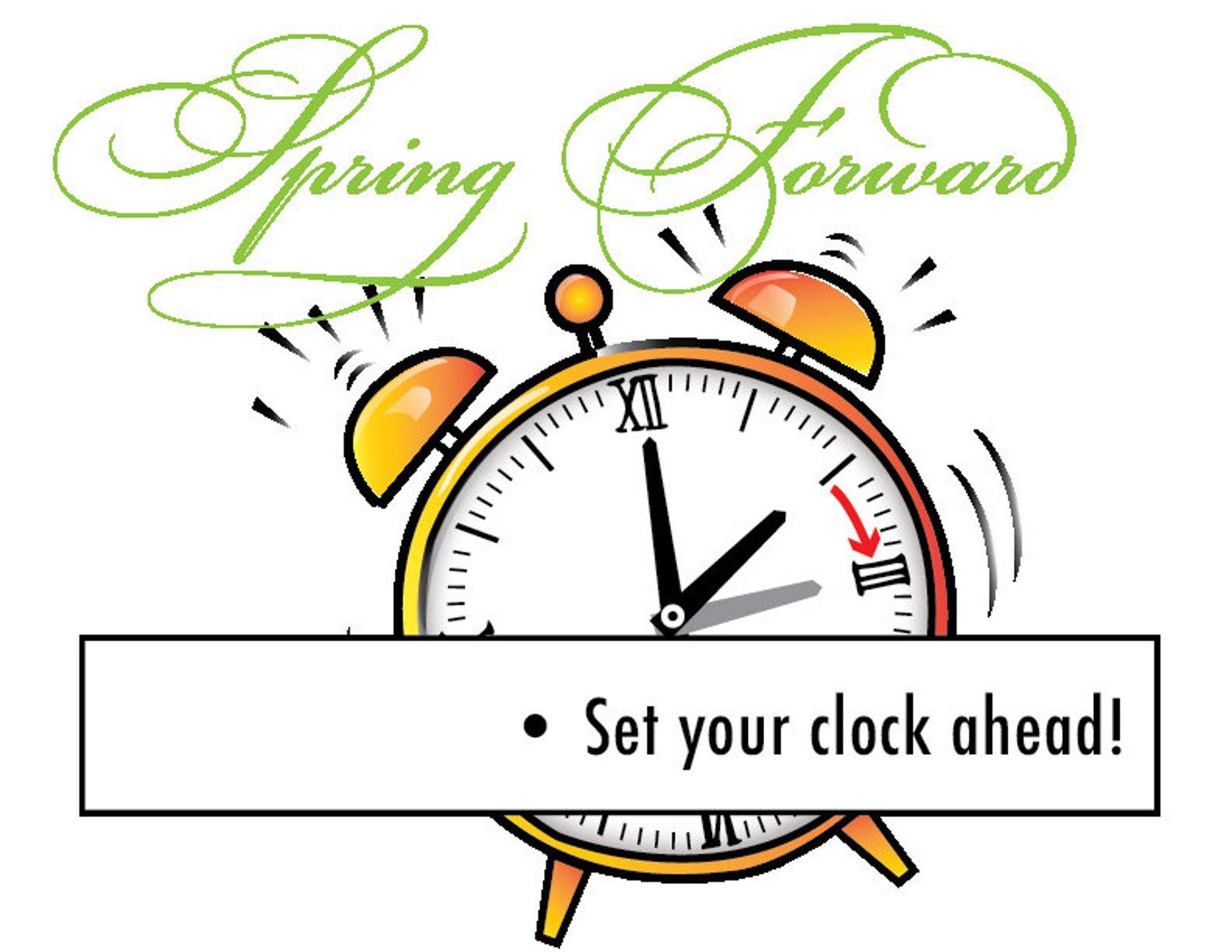 Buy Spring Forward Clip Art; Daylight Savings Time Begins; March 9 2025 ...