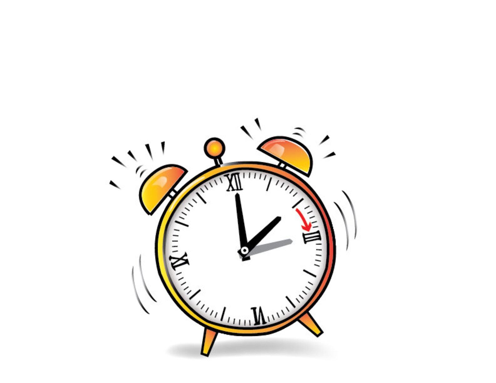 Daylight Savings Time Alarm Clock Doodle, Tulips Illustration, DST ...