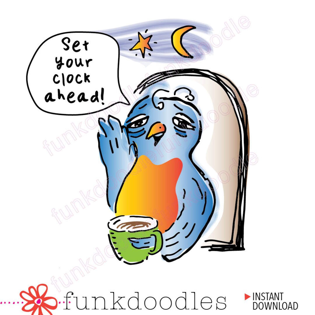 Clip Art for DAYLIGHT SAVINGS Time Begins Spring Forward Cute Hand ...