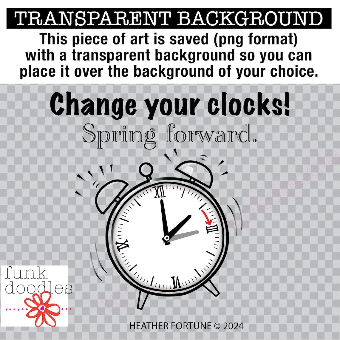 Spring Forward Clip Art for Daylight Savings Time 2024 DST; Late for ...