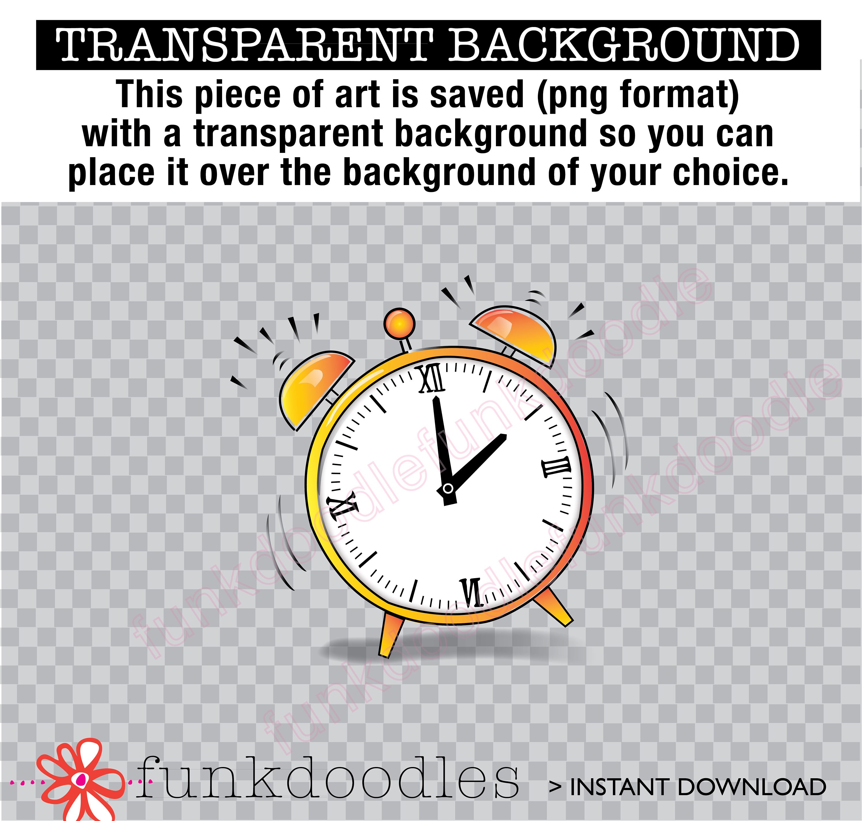 Alarm Clock Clip Art for Planner Clipart or Planner Icons or Social ...