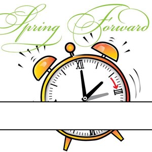 Spring Forward Clip Art; Daylight Savings Time Begins; March 9 2025 DST ...