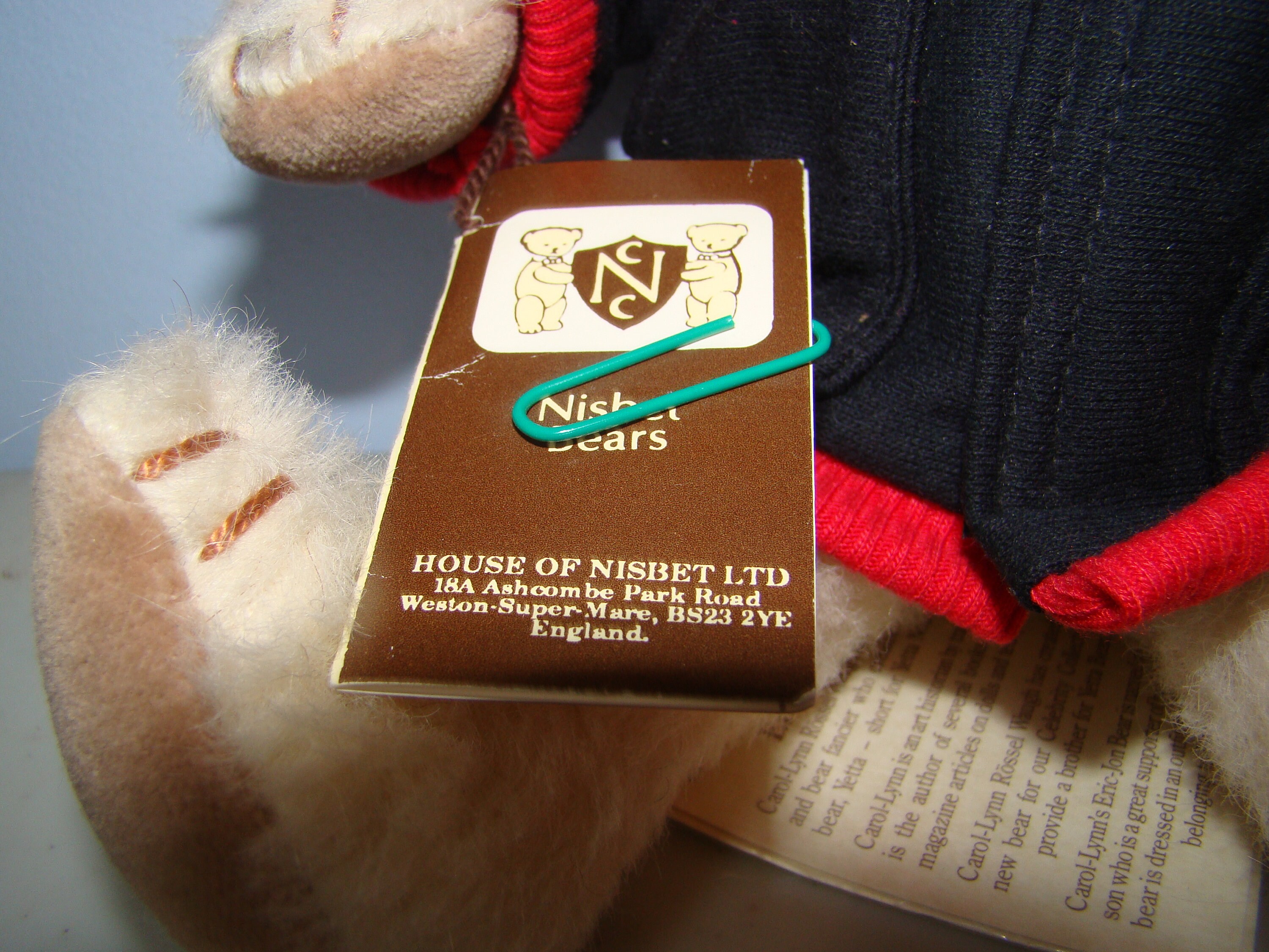 Zotty Steiff, Teddy Bear, Steiff Button, House of Nisbet Bear, SIGNED ...