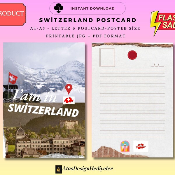 Swiss Postcard - Etsy