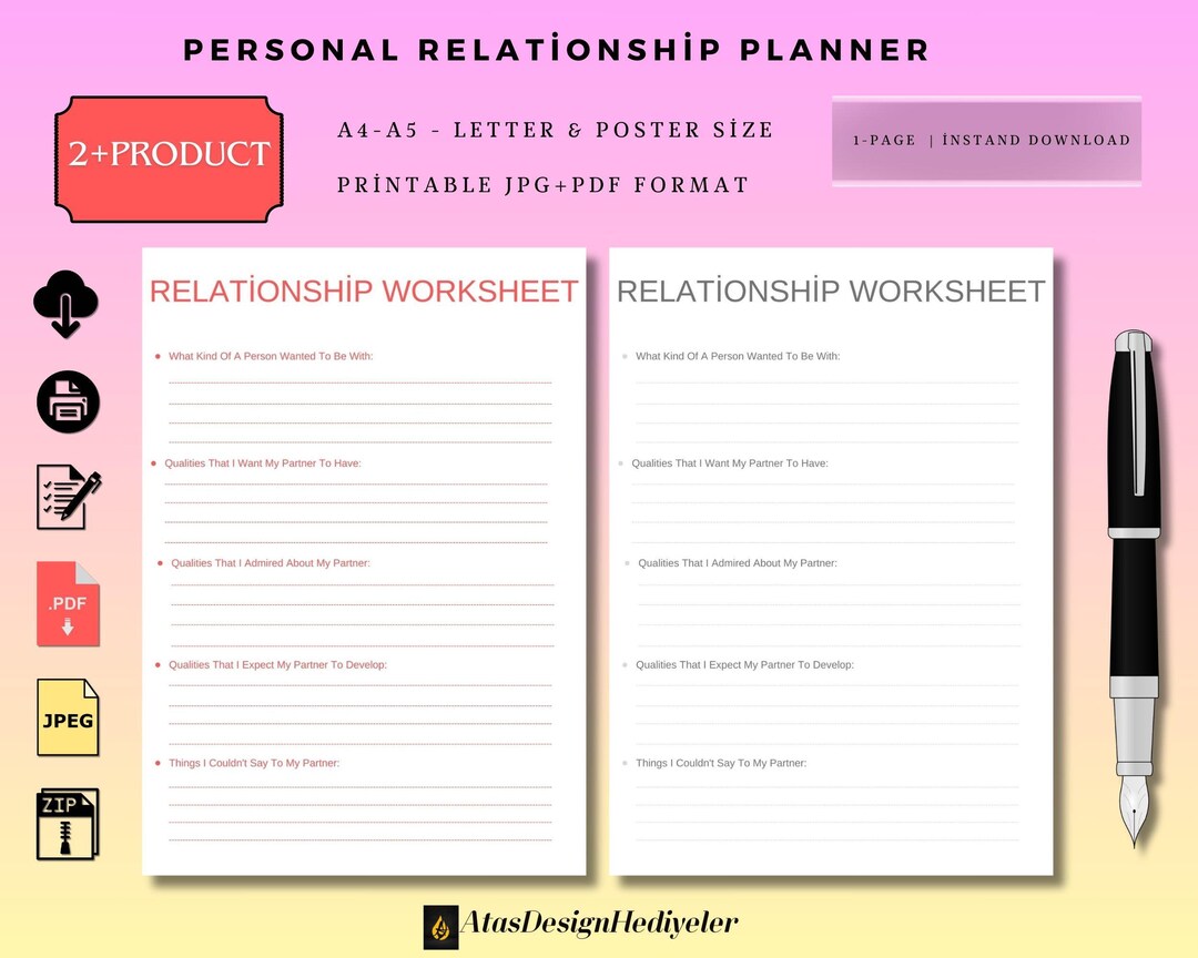 Personal Relationship Planner Relationship Planner Personal Development ...