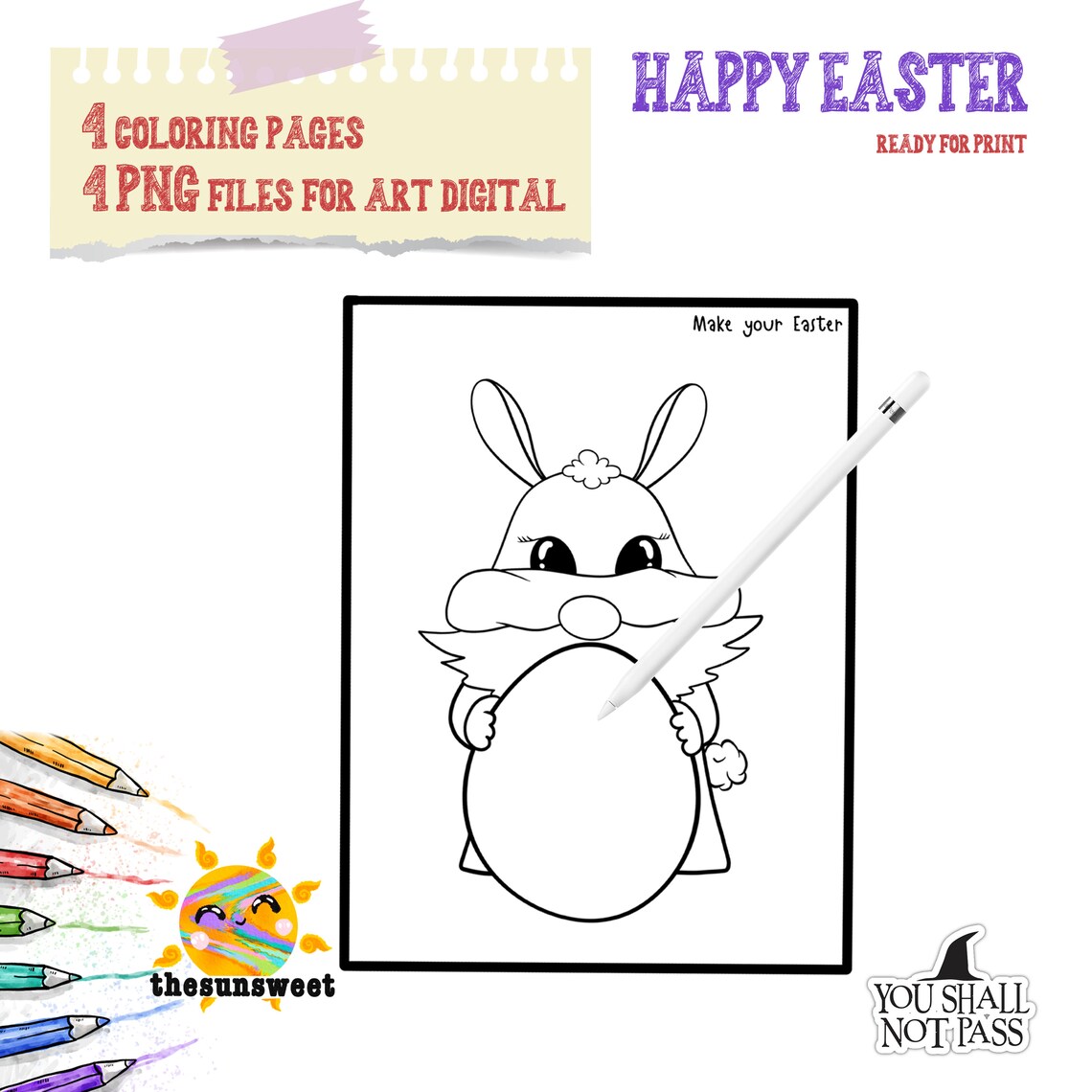 Easter Coloring Pages Printable, Peeps Coloring Pages, Easter ...