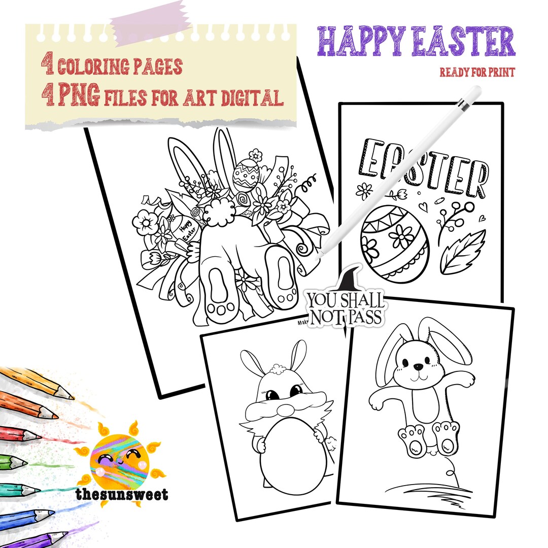 Easter Coloring Pages Printable, Peeps Coloring Pages, Easter ...