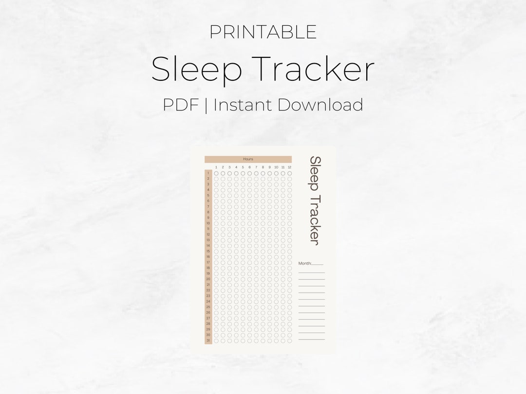 Printable Sleep Tracker - Etsy