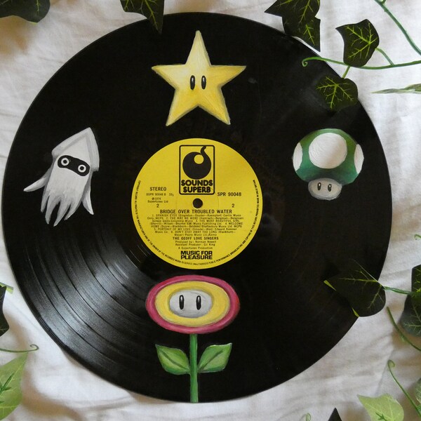 Painted Vinyl Record - Etsy