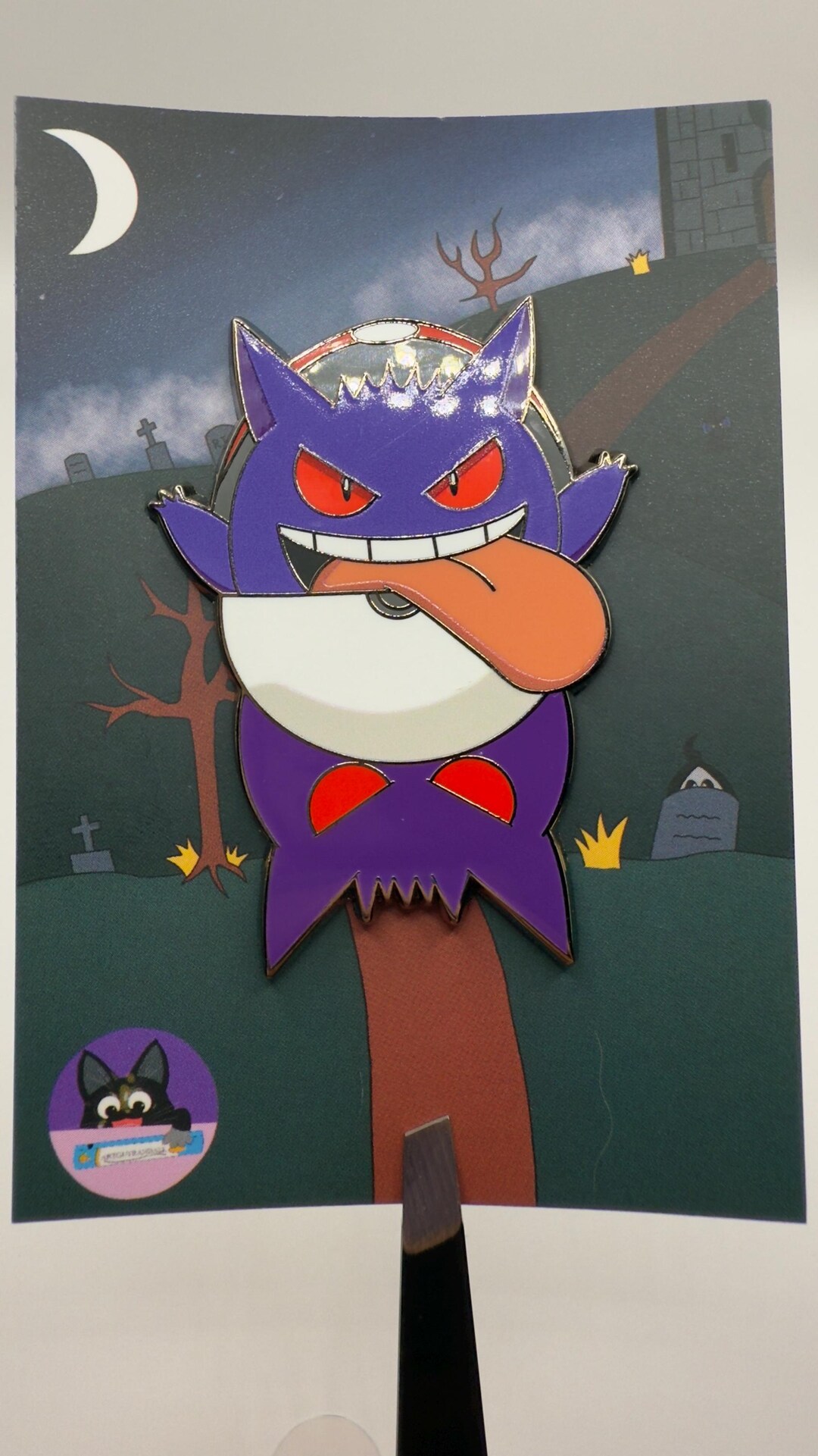Gengar Peeking Out of Pokeball Hard Enamel Pin - Etsy
