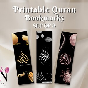 Printable Quran Bookmarks, Quran Bookmarks, Islamic Bookmarks, Ramadan ...