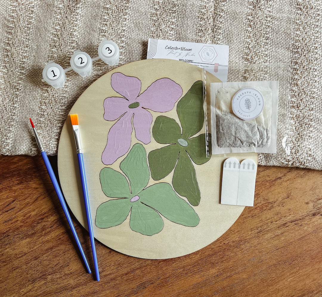 BOHEMIAN FLOWERS Paint by Number Kit, Flowers Paint by Number, Kit Diy ...