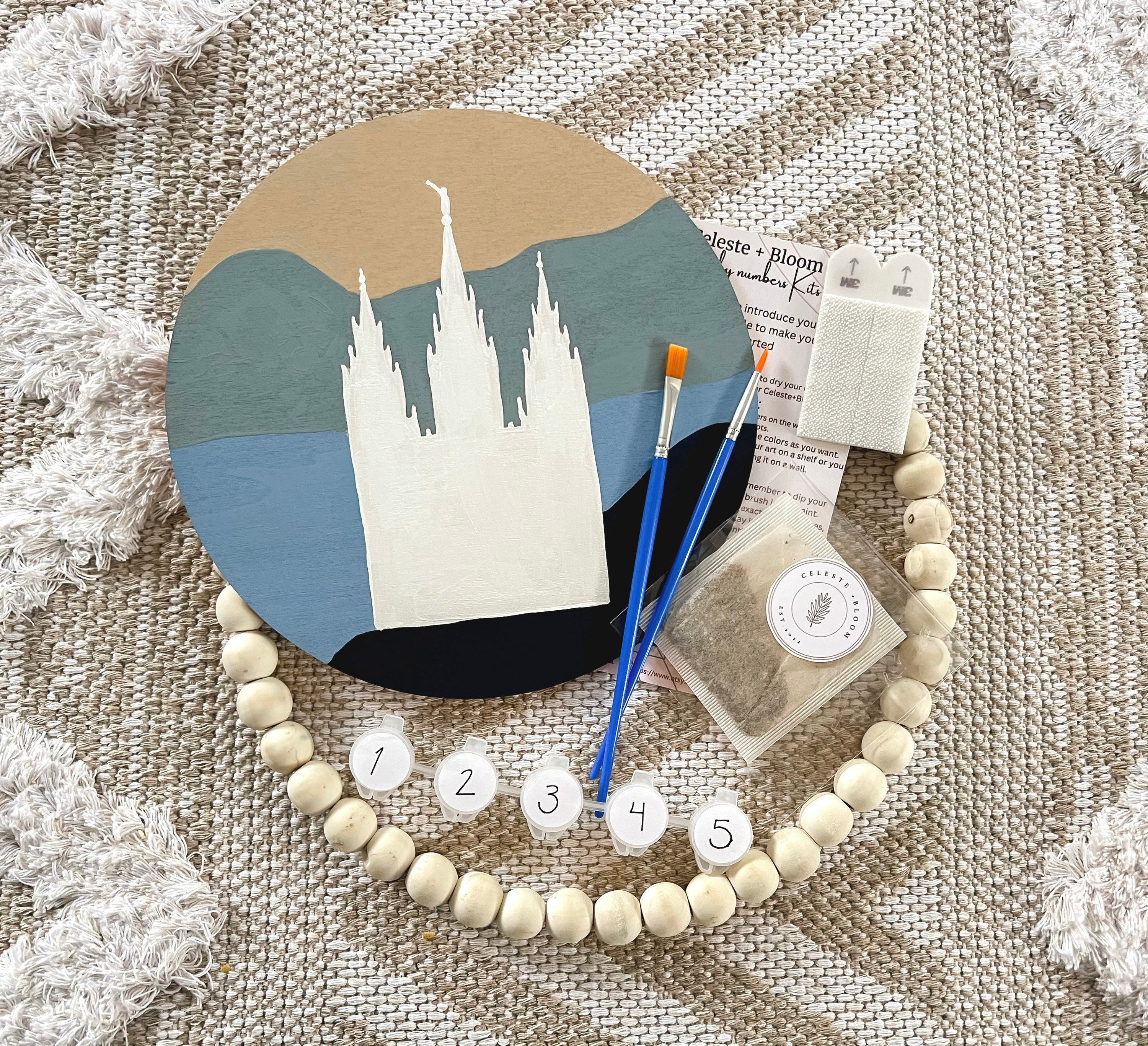 Salt Lake LDS Temple Paint by Numbers Kit: DIY Craft Gift - Etsy