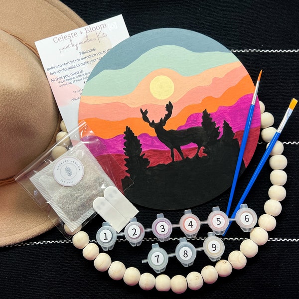 Paint by Number Deer - Etsy