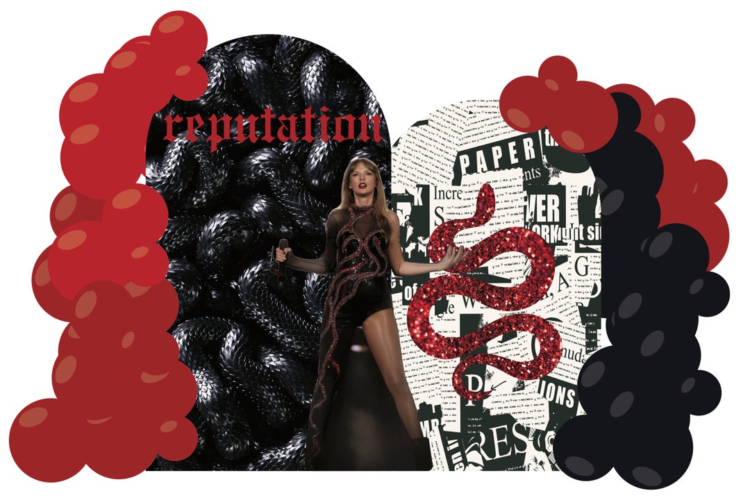 Taylor Swift Standee Cutout & Inspired Party Backdrops Reputation Theme ...