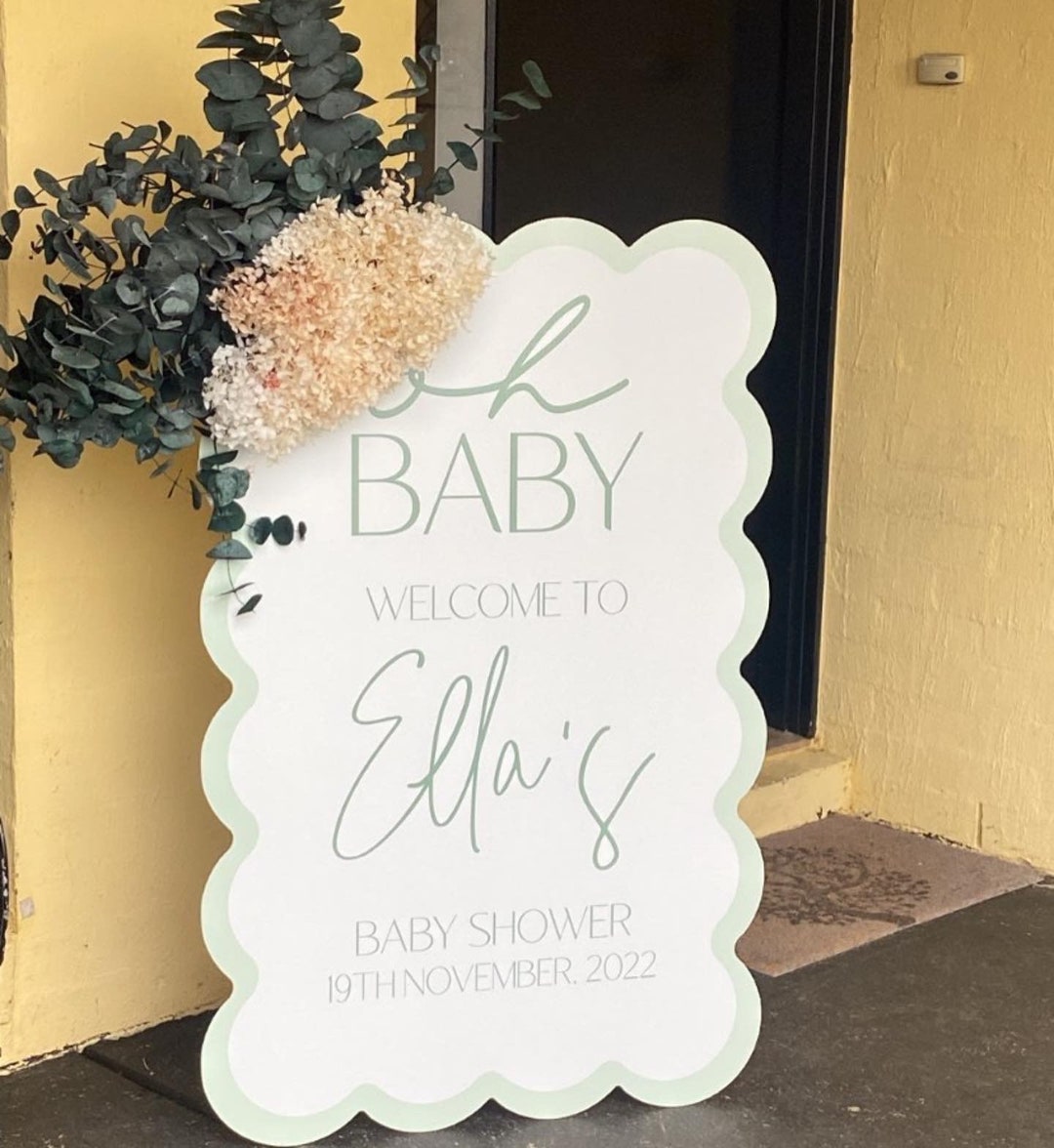 Baby Shower Curve Welcome Sign - Etsy