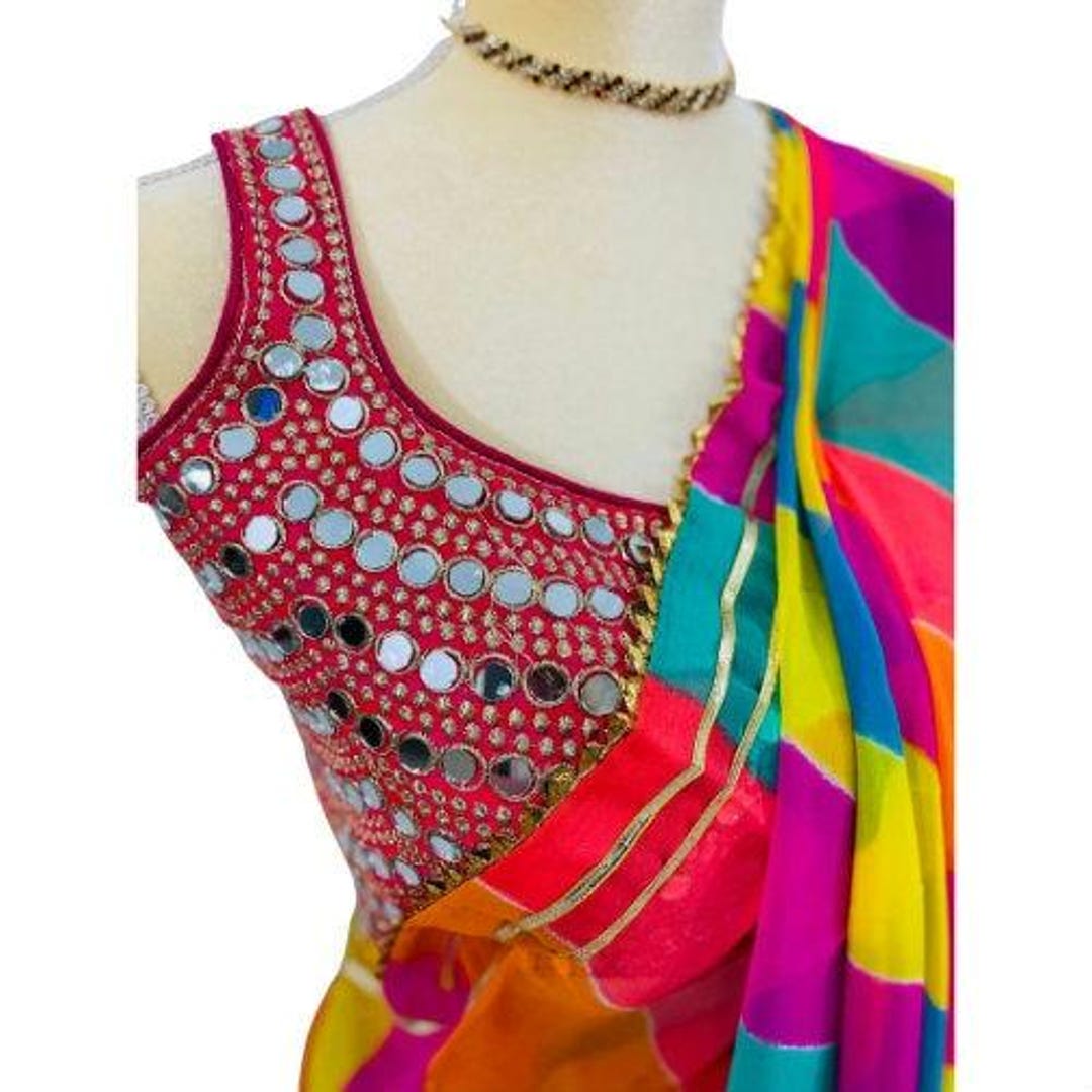 Viral Rainbow Saree Multi Colored Soft Georgette Perfect for Day Wear ...