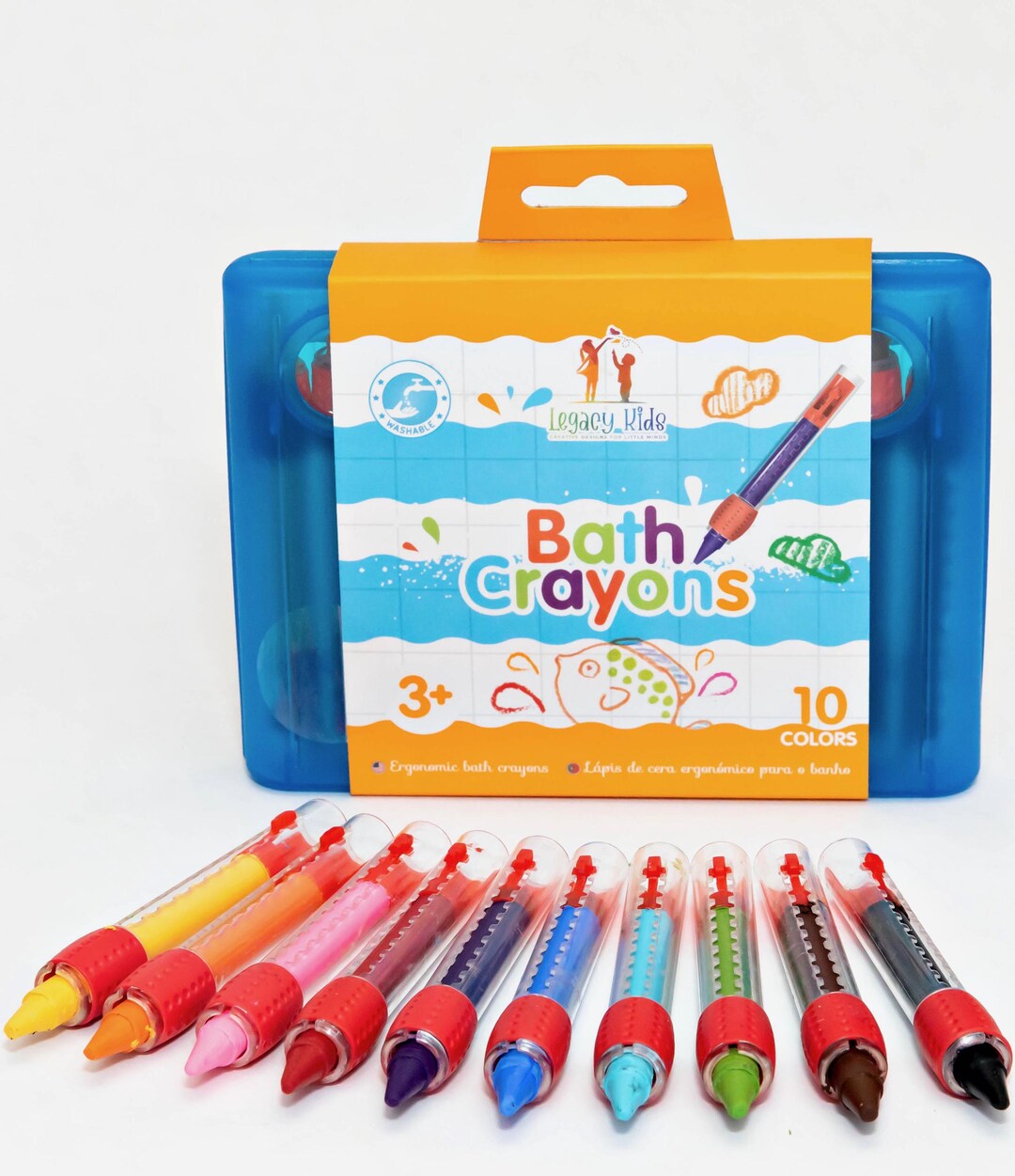 Bath Crayons for Kids Ages 4-8, Washable Crayons, Gel Crayons for Kids ...