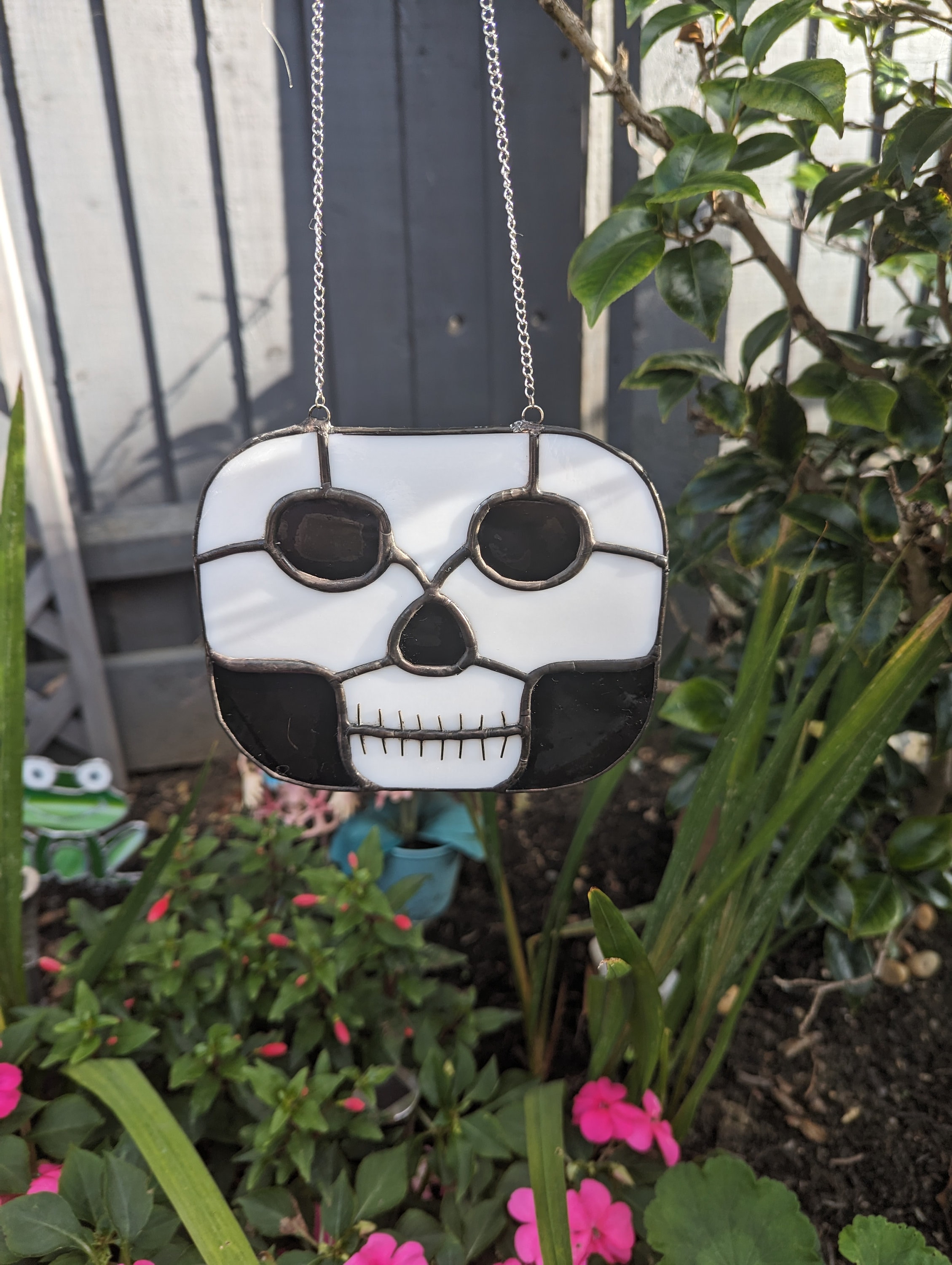 Stained Glass Skeleton Suncatcher Halloween Spooky Skeleton Suncatcher ...