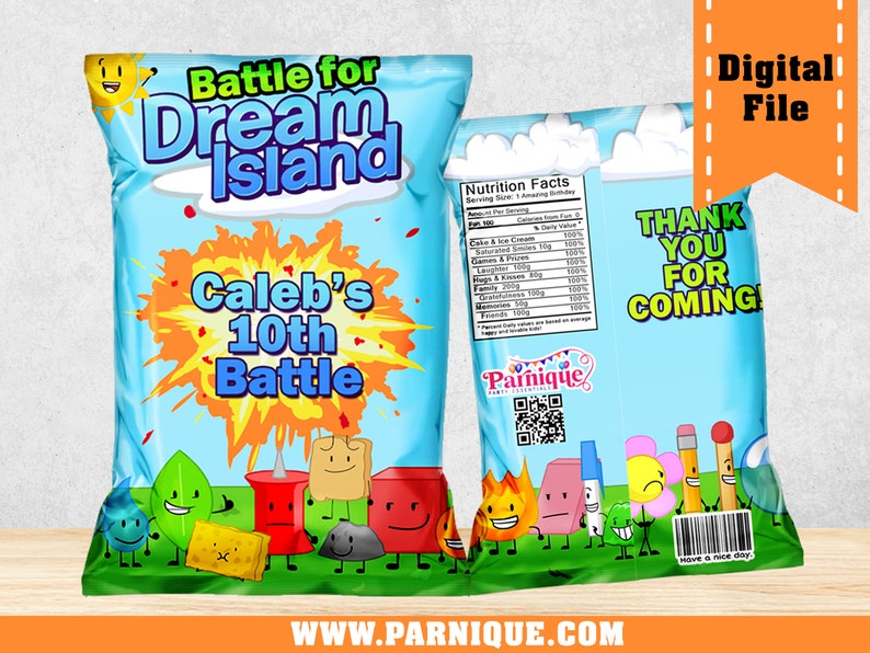 BFDI Chip Bag Wrappers digital Download - Etsy