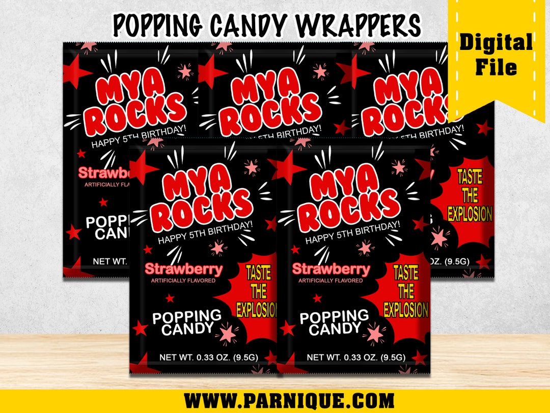 Popping Candy Wrappers - Digital Download - Etsy
