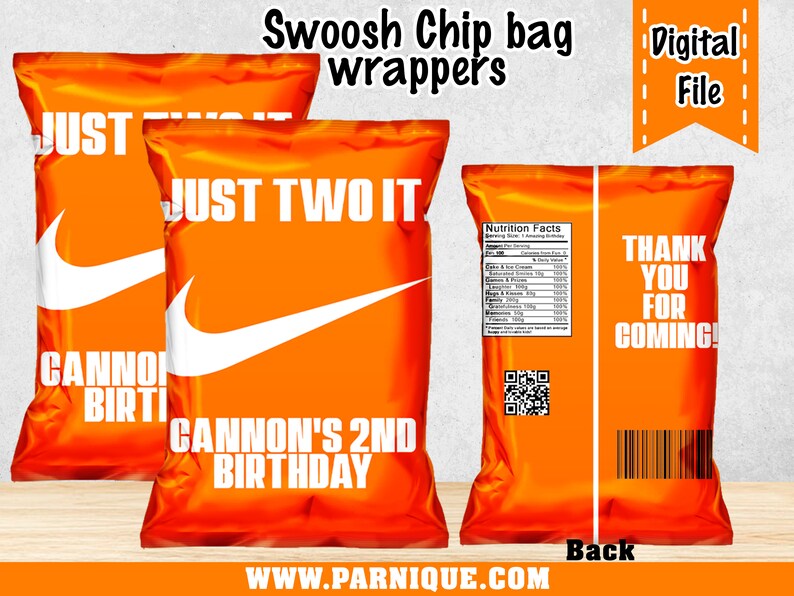 Customized Chip Bag Wrappers DIGITAL FILE - Etsy