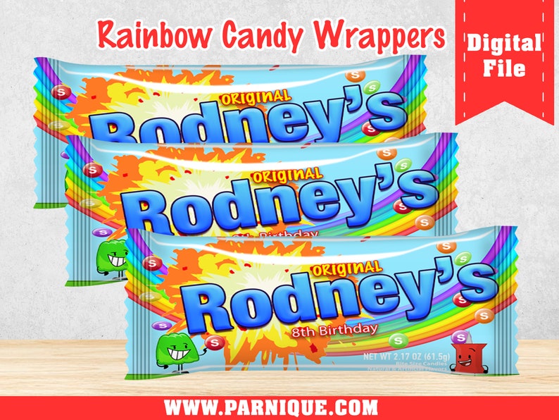 BFDI Rainbow Candy Wrappers Digital Download - Etsy