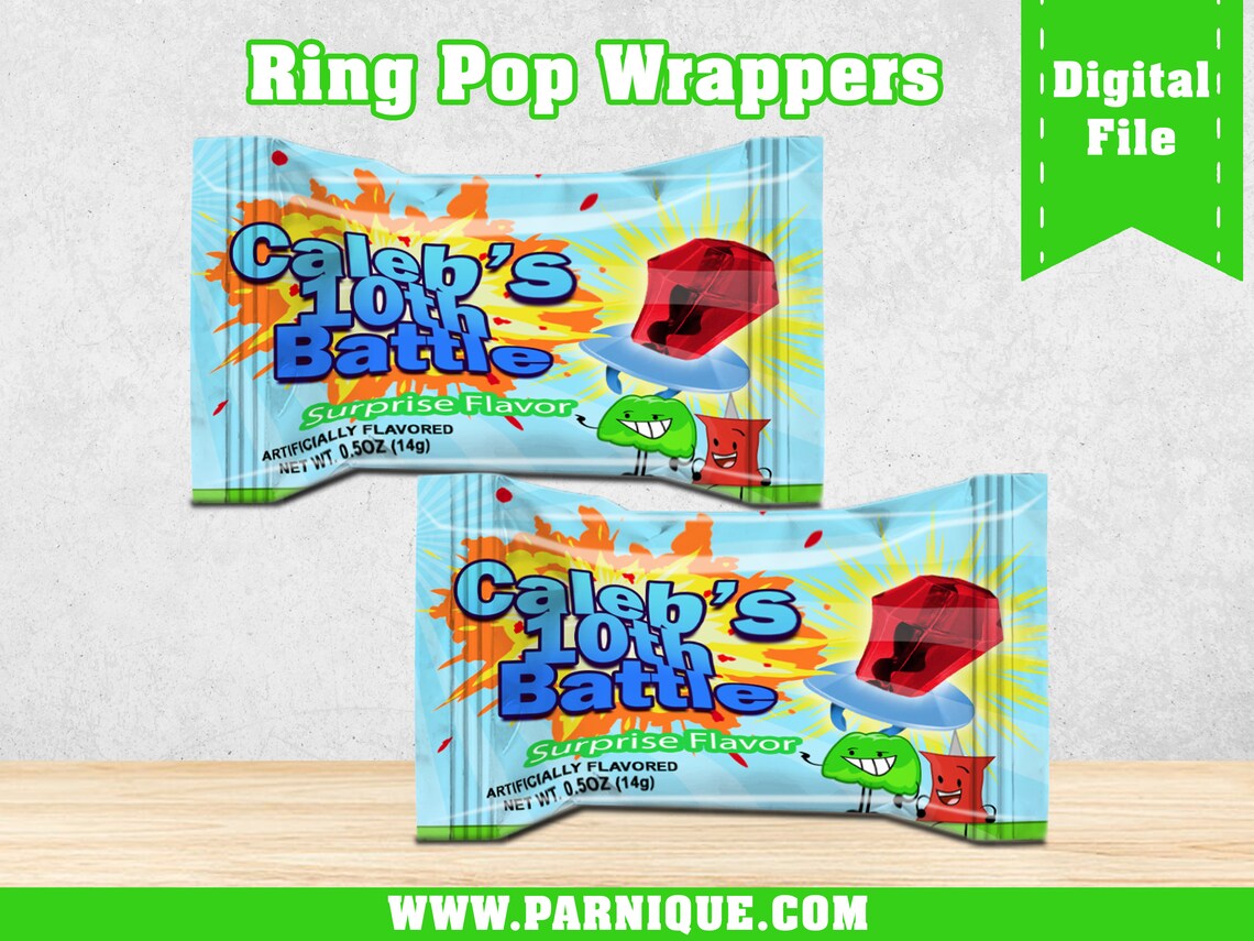BFDI Ring Pop Wrappers Digital Download - Etsy
