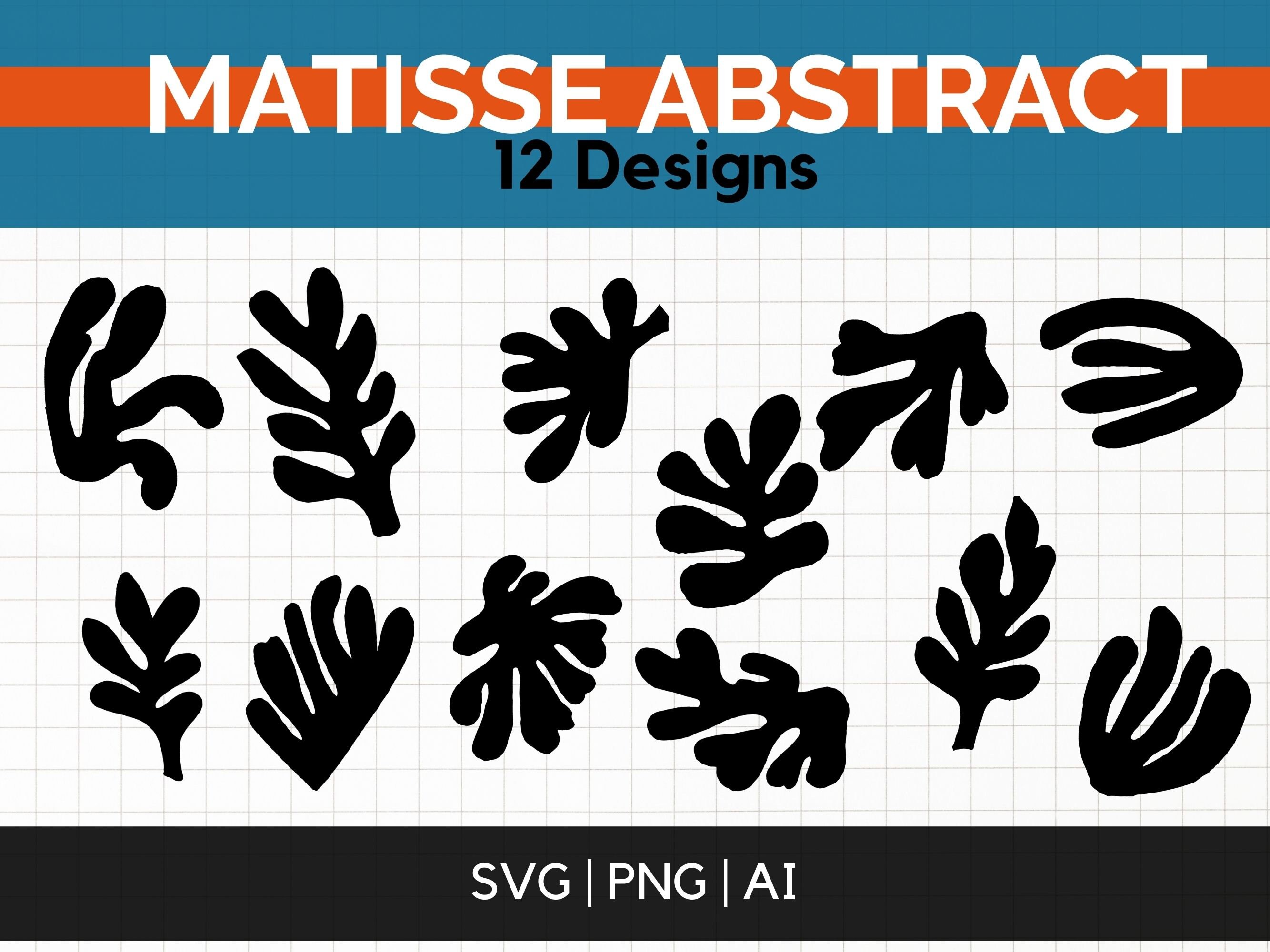 Matisse SVG Bundle, Abstract Shapes, Flowers and Trees, Modern Art SVG ...