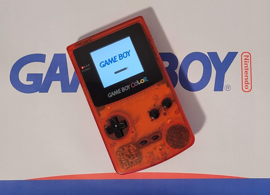 Nintendo Gameboy Color Clear Orange With Backlight Screen - Etsy