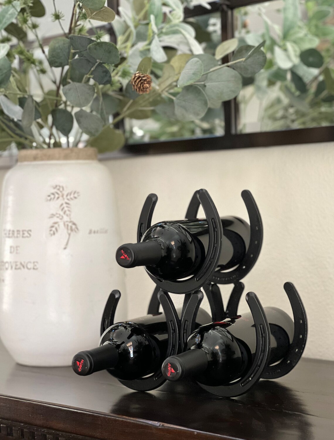 Horseshoe Wine Rack Black - Etsy