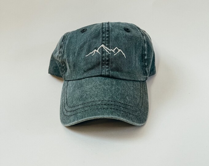 Mountain Hat, Mountain Range Baseball Hat, Baseball Cap, Fall Hat ...