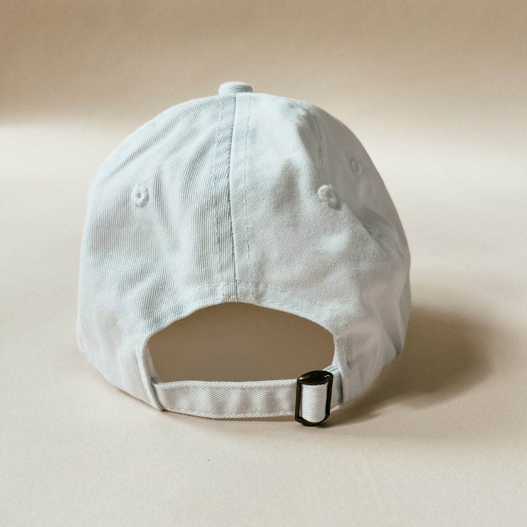 Embroidered Beach Wave Blue White Hat Ocean Wave Blue White | Etsy