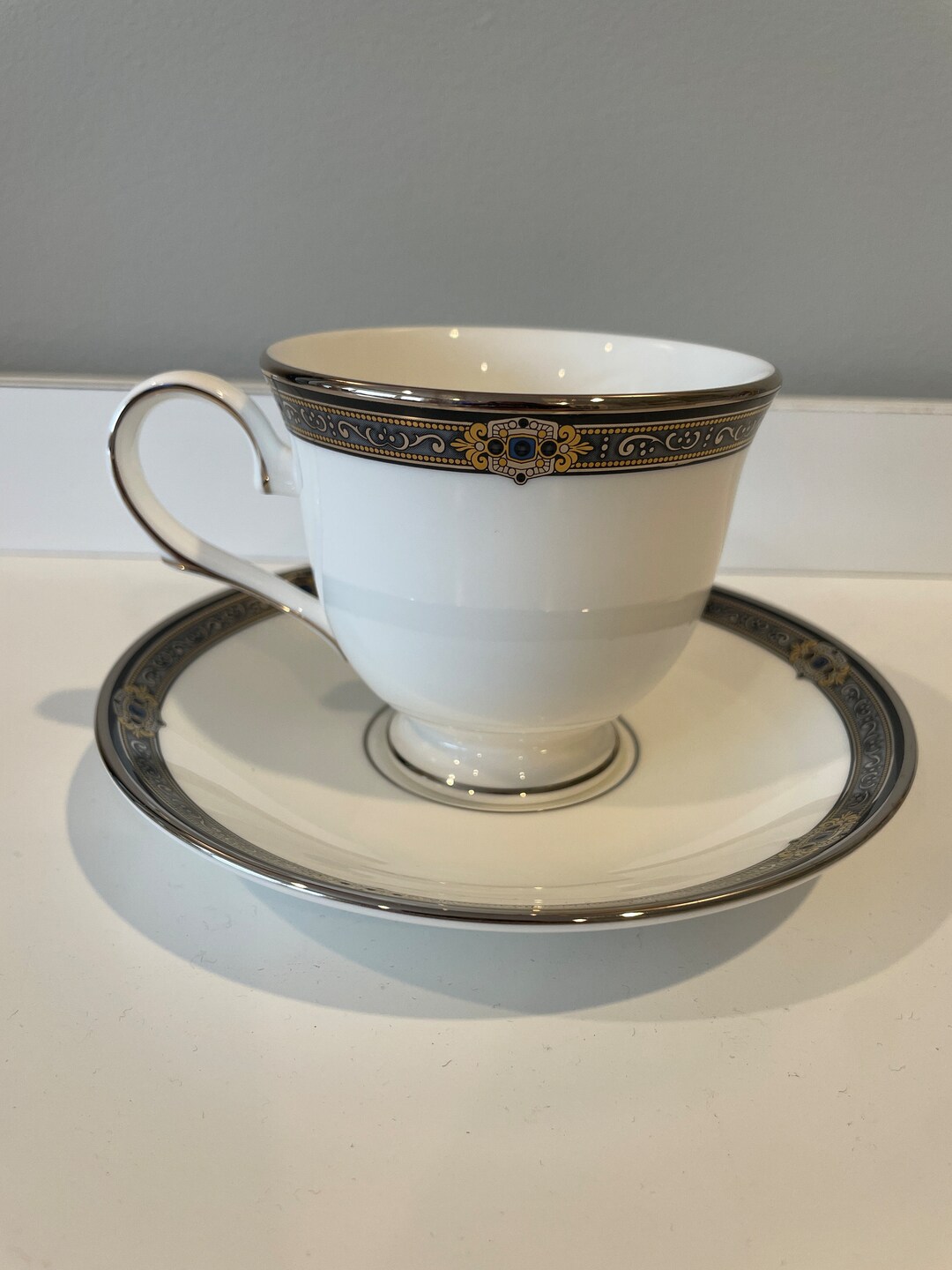 Lenox Vintage Jewel China Cup and Saucer - Etsy