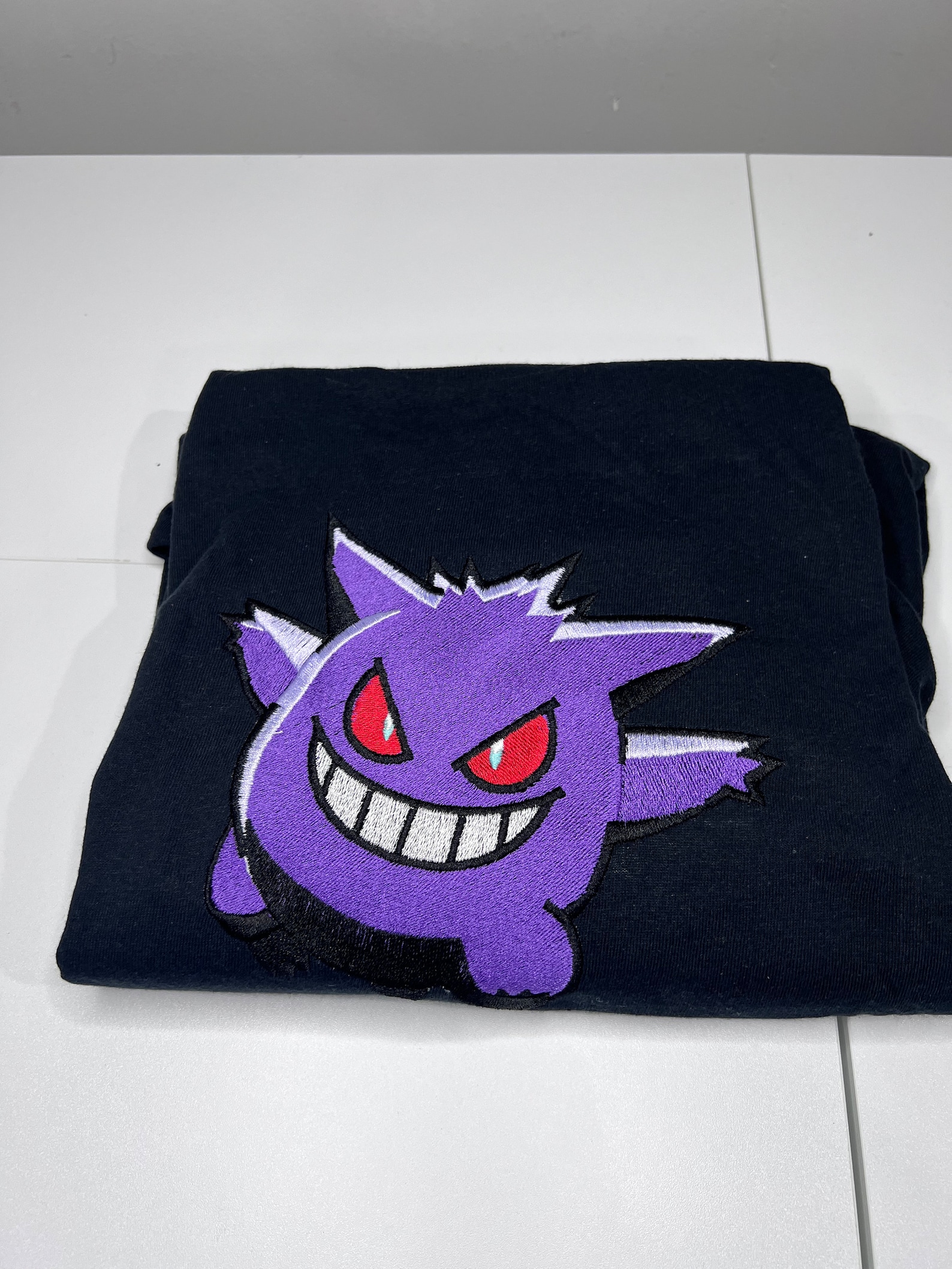 Pokemon Gengar Embroidered Hoodie Pokemon Gengar Embroidered Sweatshirt ...