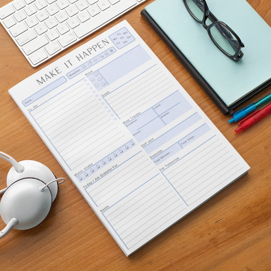 Daily Downloadable Digital Printable Productivity Planner Featuring ...