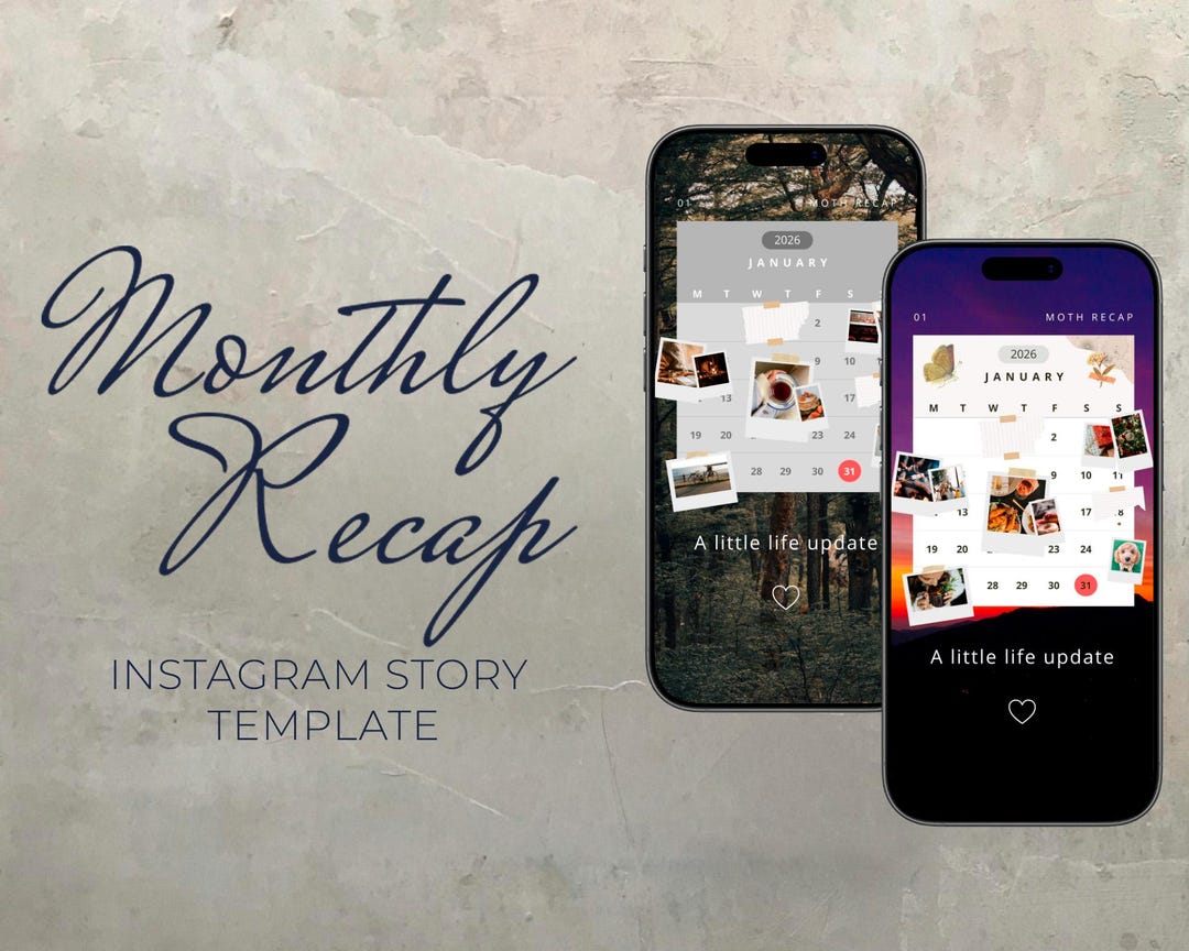 Monthly Recap Instagram Story Template | Editable Canva | Life Lately ...