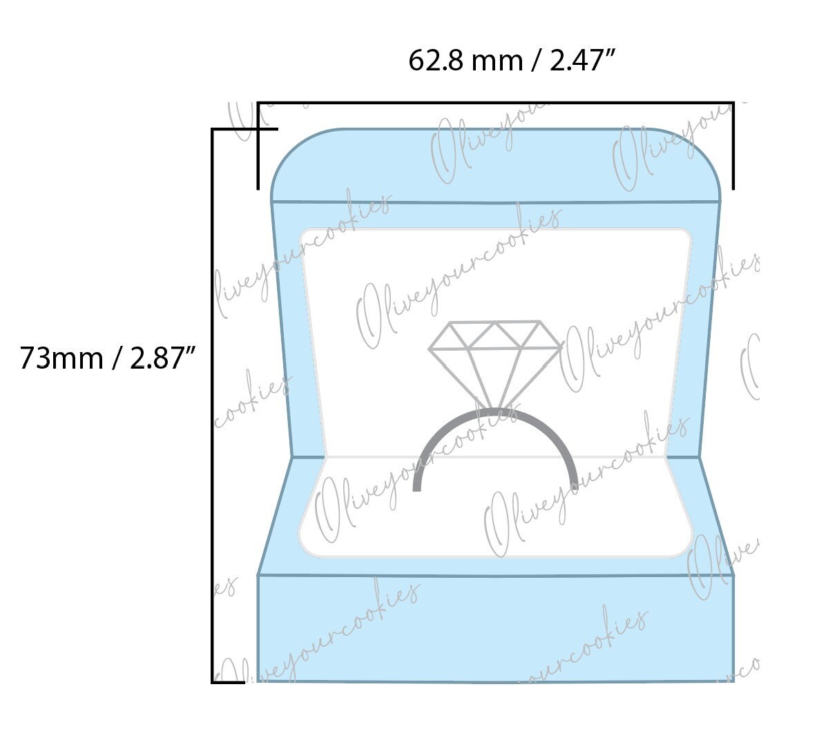 Ring Box Cookie Cutter - Physical Cutter - Etsy