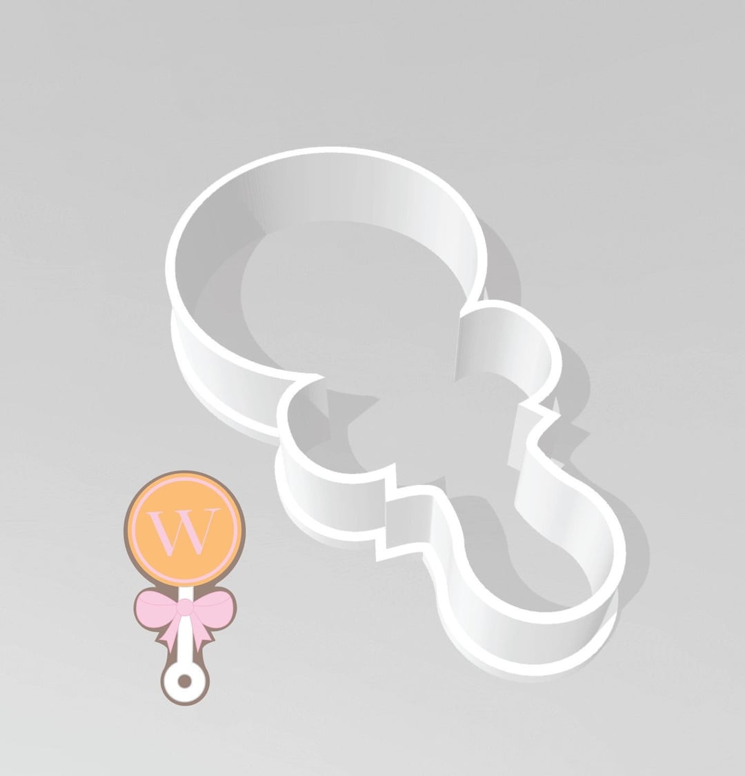 Rattle Cookie Cutter - STL File for 3D Printing - PYO - Etsy