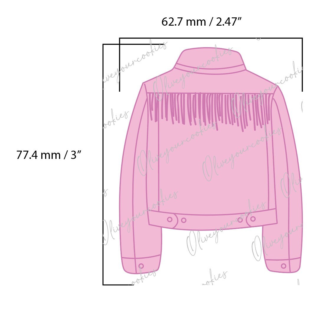 Denim Jacket Back Cookie Cutter - Physical Cutter - Etsy