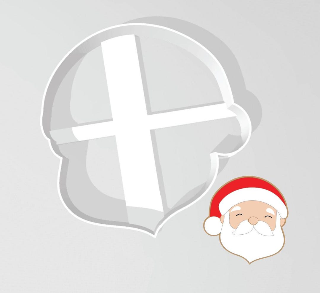 Santa Head Cookie Cutter - STL File for 3D Printing - PYO - Etsy