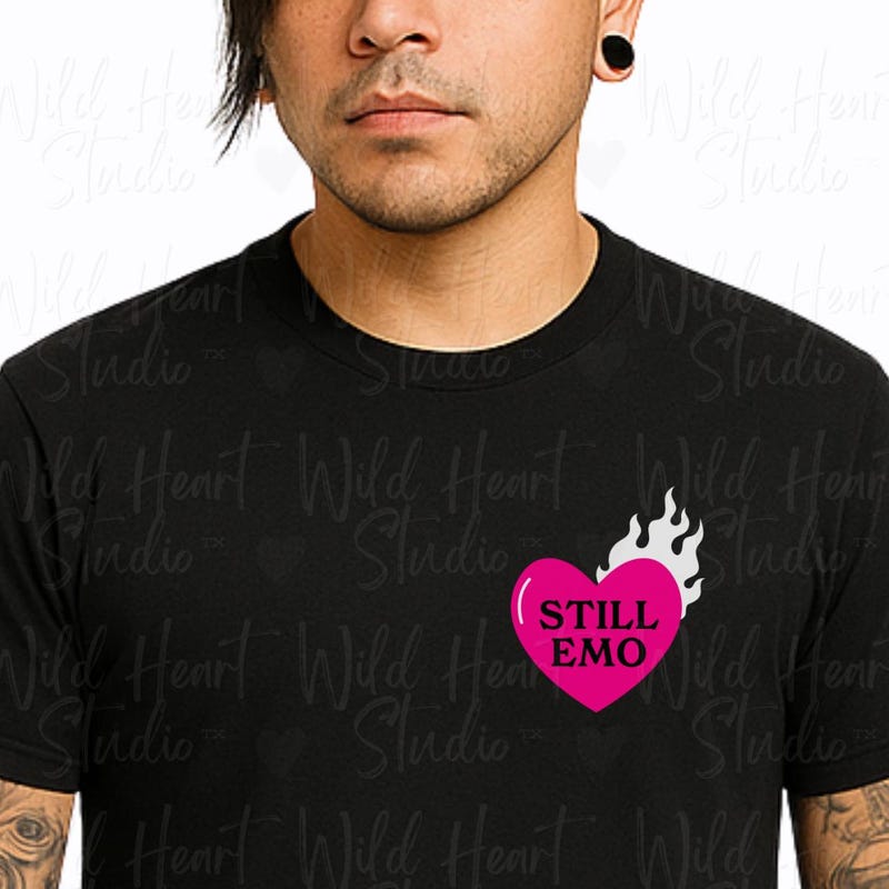 Pink Emo Graphic Tee - Etsy