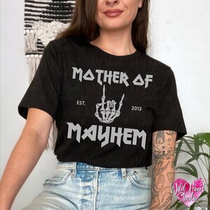 CUSTOM Mother of Mayhem Alt Rocker Mom Gift | Matching Mommy and Me ...