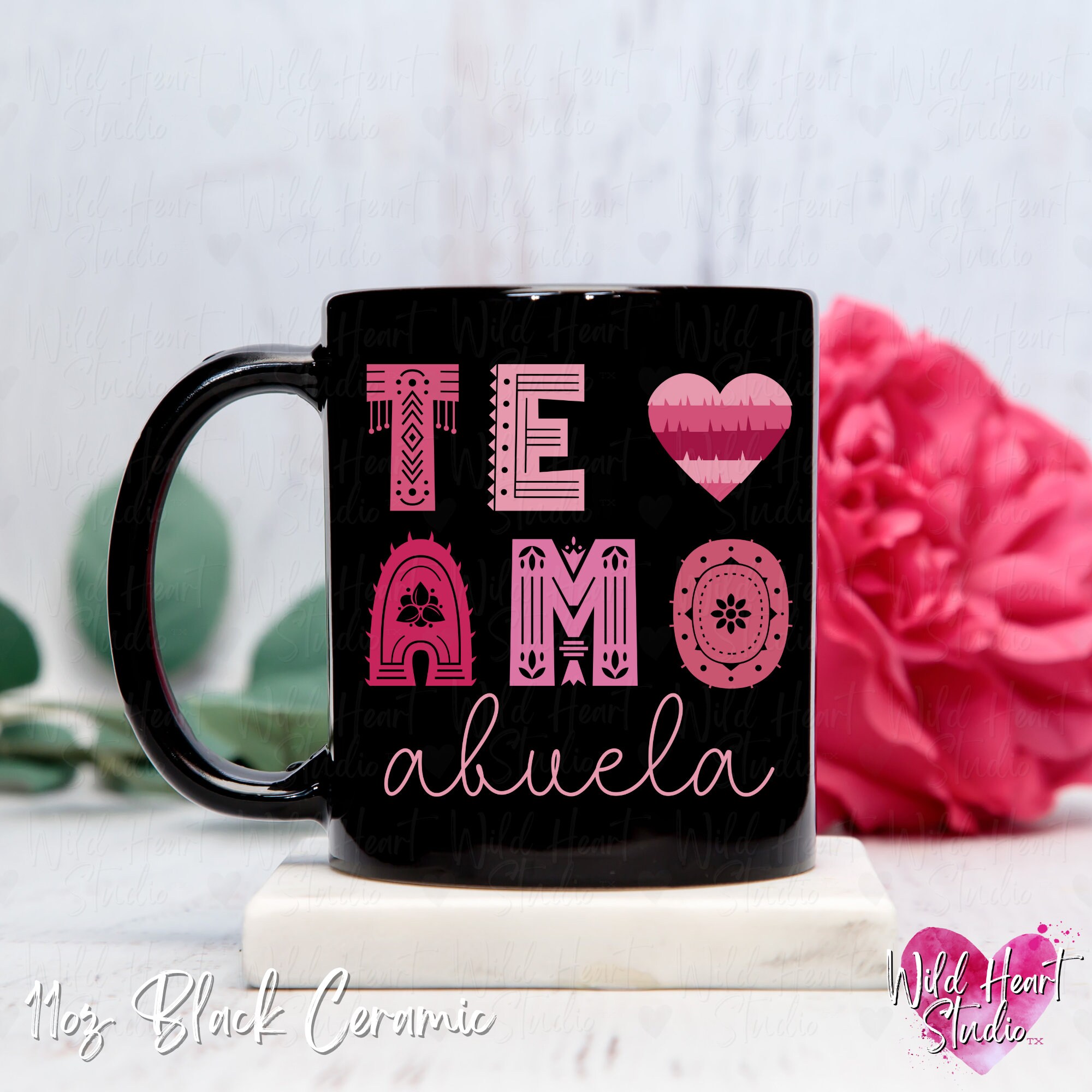 Te Amo Abuela Ceramic Mug | Spanish I Love You Gift for Grandma Mothers ...