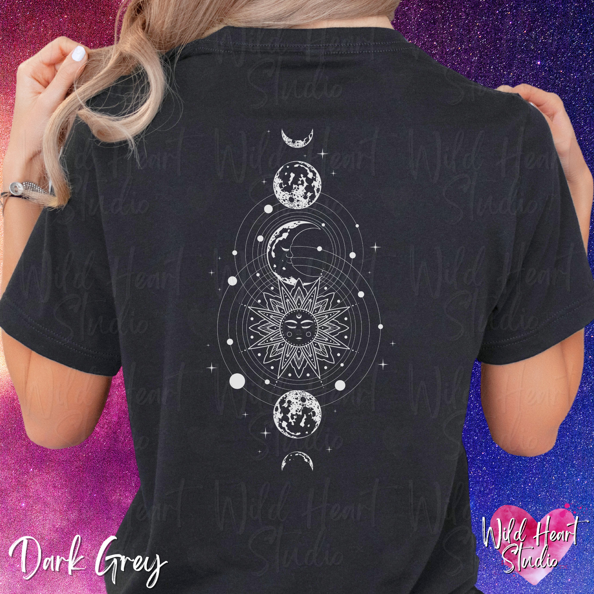 Whimsigoth Phases of the Moon and Stars Solar Eclipse Shirt Gothic ...