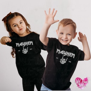 CUSTOM Mother of Mayhem Alt Rocker Mom Gift | Matching Mommy and Me ...