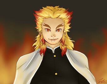 Rengoku Print | Etsy