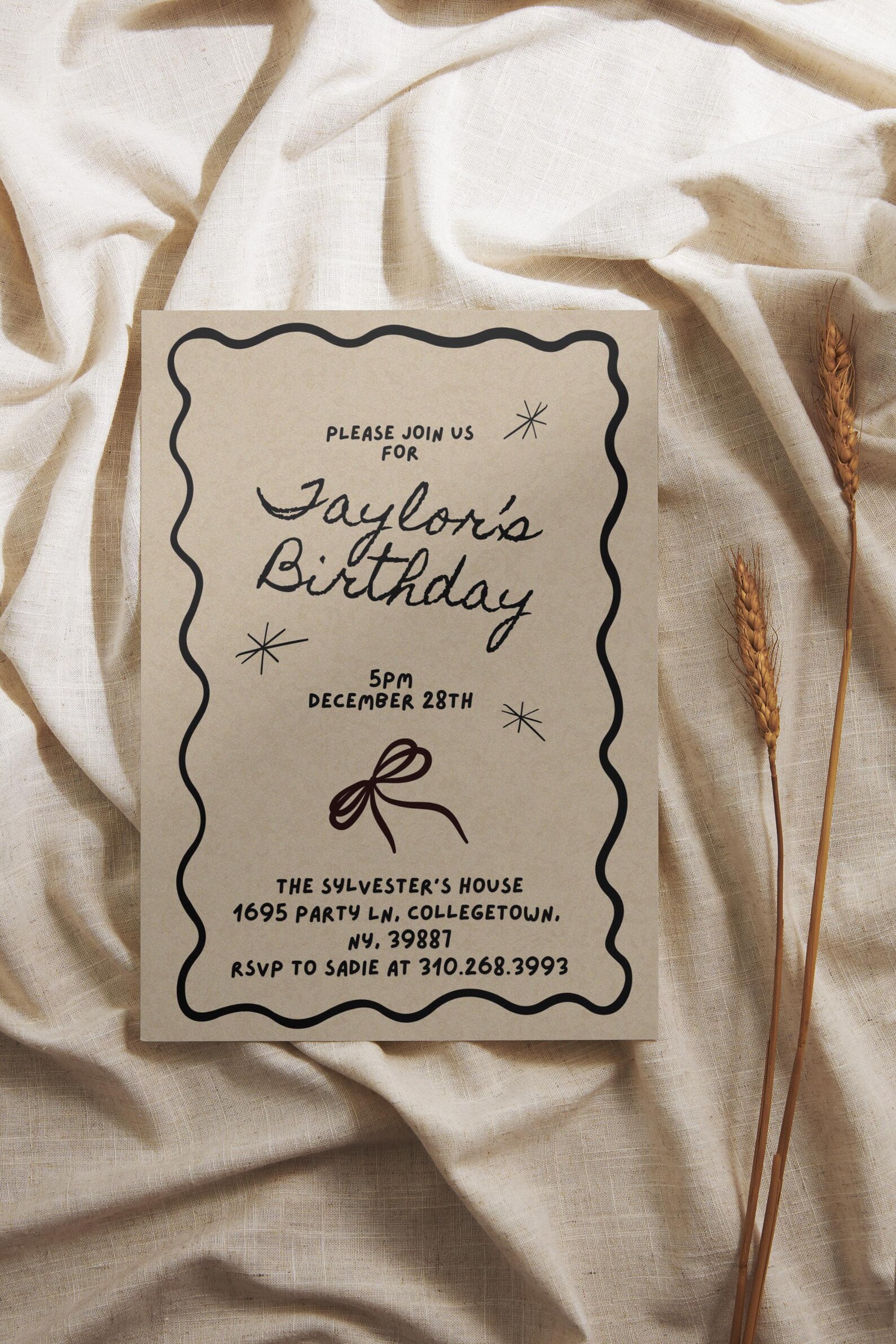 Customizable Editable Birthday Party Invitation Instant Download - Etsy